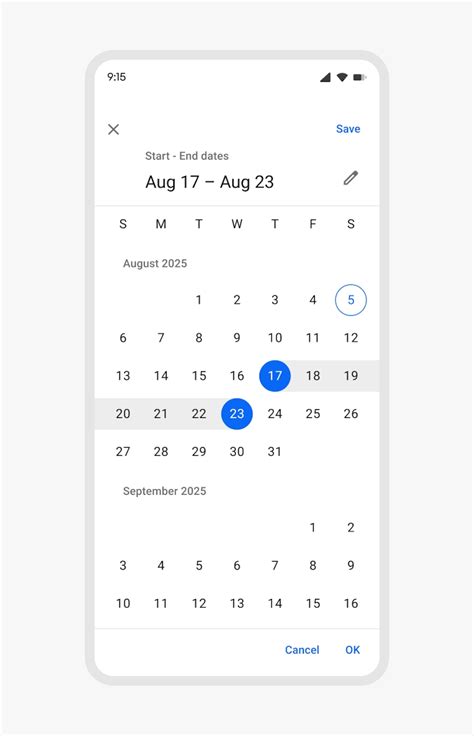 Date Picker Design Components Design System Ebay Playbook