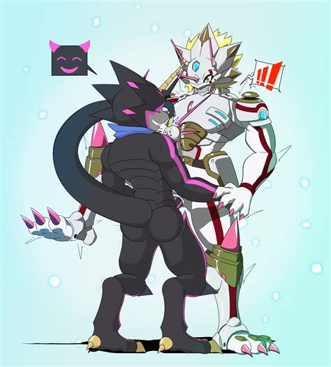 Rule 34 Absurd Res Anal Anthro Bandai Namco Black Body Blonde Hair Digimon Digimon Species