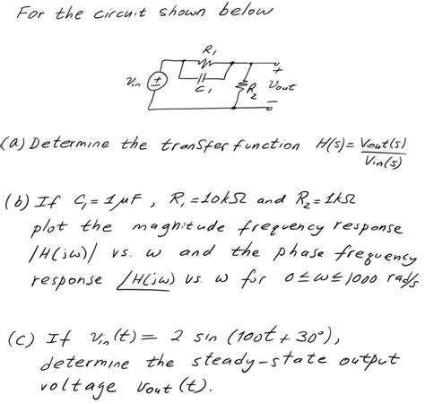 [solved] For The Circuit Shown Below A Determine The Tr
