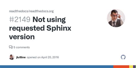 Not Using Requested Sphinx Version · Issue 2149 · Readthedocs