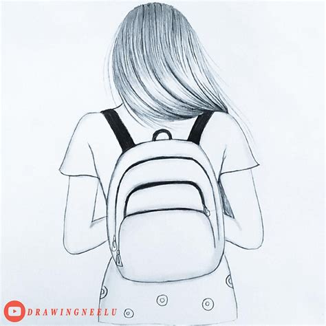 Easy Way To Draw Girl Backside Jeans And Top Pencil Drawing Tutorial