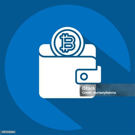 아이콘 비트코인 지갑 암호화 기호와 관련이 있습니다 긴 그림자 스타일 심플한 디자인 일러스트레이션 개념에 대한 스톡 벡터 아트 및 기타 이미지 Istock
