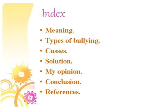 Bullying Done By Asma Ebrahim Index Meaning Types