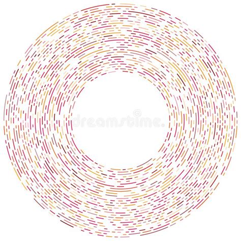 Colorful Circular Concentric Segmented Circles Radial Radiating Rings Abstract Geometric