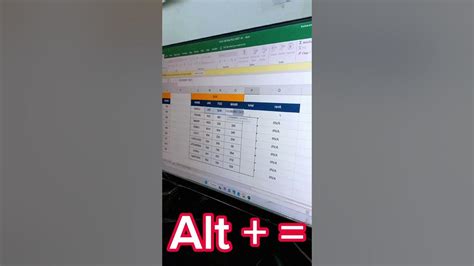 Auto Sum Formula Shortcut Key In Excel 👍 Youtube