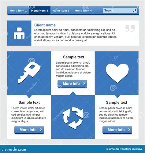 Flat Web Design Elements Set Stock Vector Illustration Of Black Collection