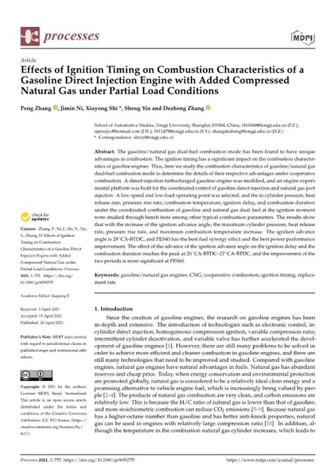 Effects Of Ignition Timing On Combustion Characteristics Of A Gasoline Direct Injection Engine