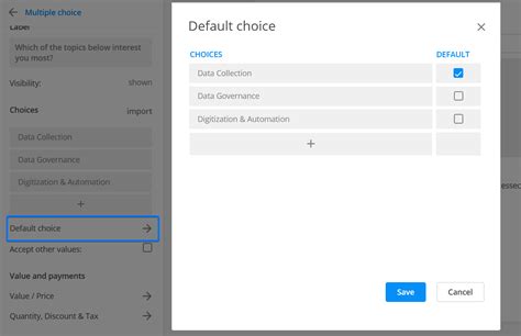 Set A Default Value For A Choice Field 123formbuilder Help