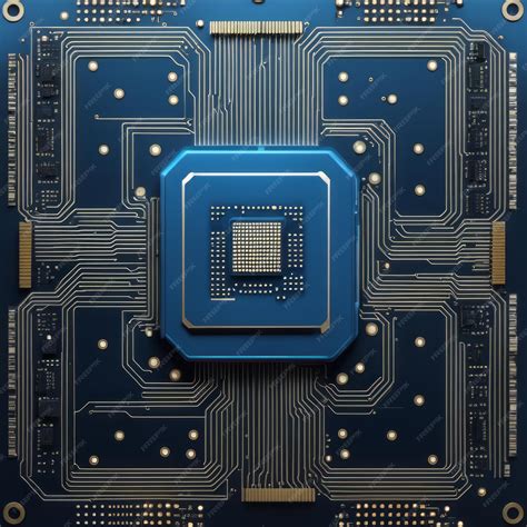 Premium Ai Image Advanced Technology Visualization Circuit Board Cpu Processor Microchip