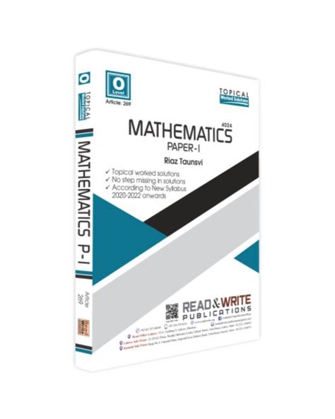 262 Mathematics O Level Paper 2 Topical Workbook By Editorial Board Read And Write