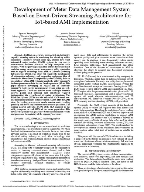 Development Of Meter Data Management System Based On Event Driven