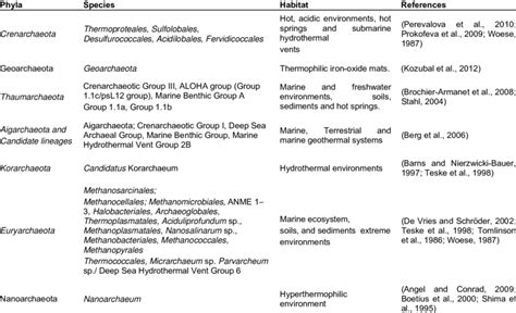 Types Of Archaea