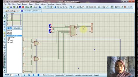 Demonstrasi Simulasi Menggunakan Proteus 8 Profesional Adder Subtractor 8 Bit Youtube