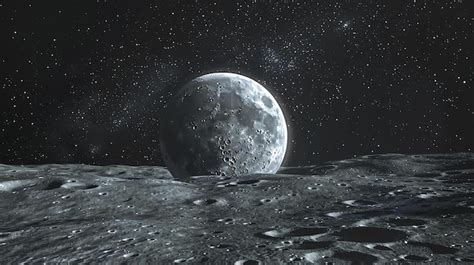 Premium Photo The Image Is Of The Moons Surface The Moon Is A Large