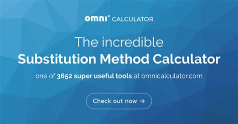 Substitution Method Calculator