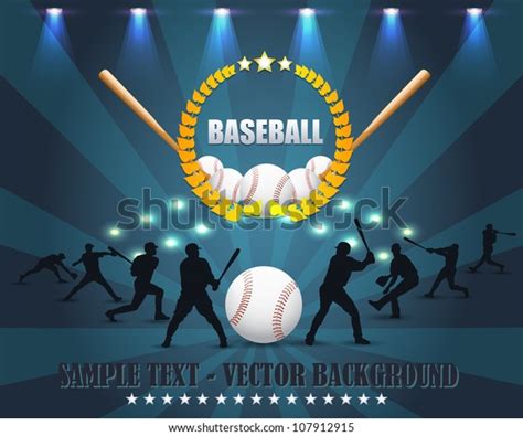 Baseball Theme Vector Design Stock Vector Royalty Free Shutterstock