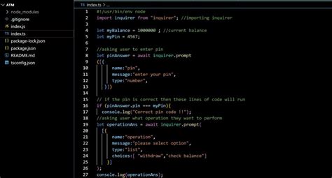 This Atm System Is A Simple Self Contained Application Built Using Typescript It Mimics The