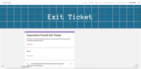 Geometry Proofs On Google Sites EdTech Methods