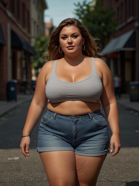 Plus Size Woman Lifestyle Premium Ai Generated Image
