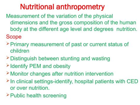 Anthropometric Index And Its Significanceppt