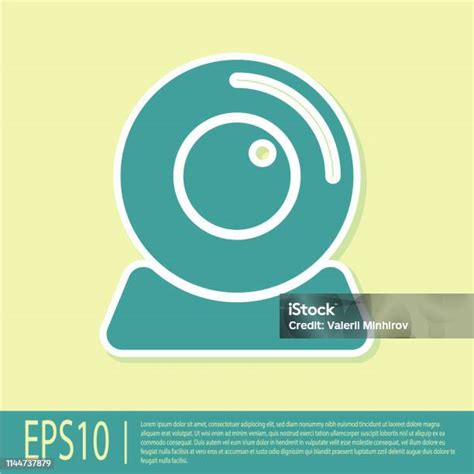 녹색 웹 카메라 아이콘 노란색 배경에 고립입니다 채팅 카메라 웹캠 아이콘입니다 평면 디자인입니다 벡터 일러스트 0명에 대한 스톡 벡터 아트 및 기타 이미지 Istock