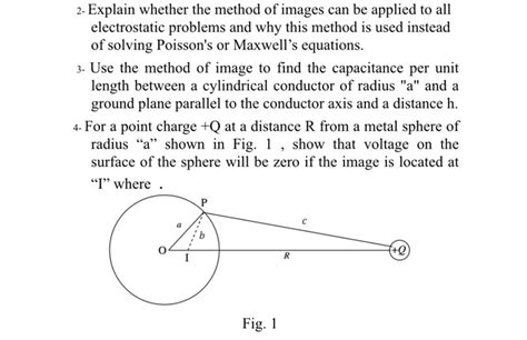 Solved 2 Explain Whether The Method Of Images Can Be
