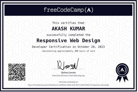 Akash Kumar On Linkedin Webdesign Responsivedesign Certification Freecodecamp Webdevelopment…