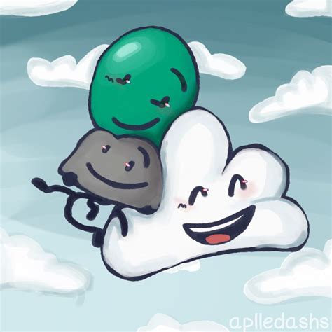 Balloony Rocky And Cloudy Bfb
