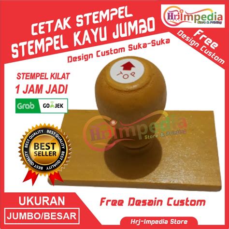 Jual Cetak Stempel Kayu Ukuran Jumbo Design Custom Cetak Stempel Kayu
