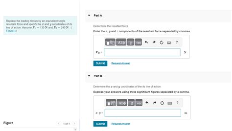 Solved Replace The Loading Shown By An Equivalent Single