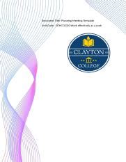 SITHCCC Docx Document Title Planning Meeting Template Unit Code SITHCCC Work