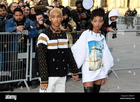 Jaden Smith And Willow Smith People Arriving At The Louis Vuitton Pap
