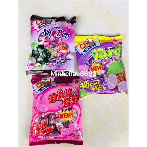 Kẹo Chew Mềm Hải Hà Nho đen đậu đỏ Gói 105g Kẹo Zalora Vn