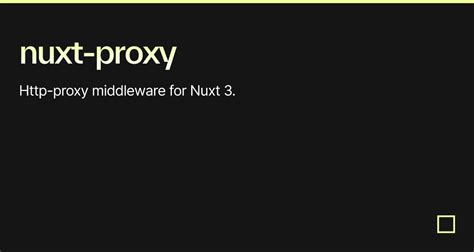 Nuxt Proxy Codesandbox