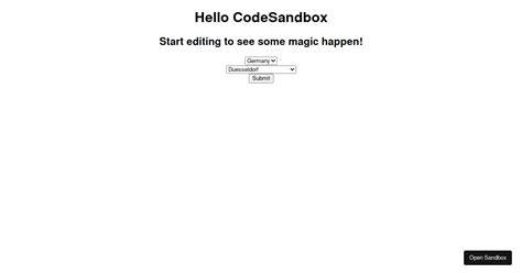 React Cascading Select Codesandbox