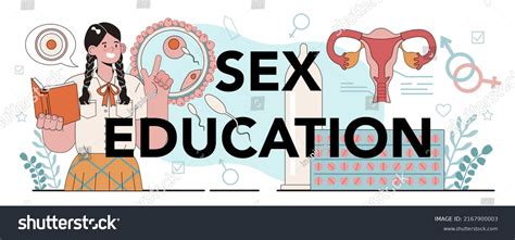 Sex Education Typographic Header Sexual Health Stock Vector Royalty
