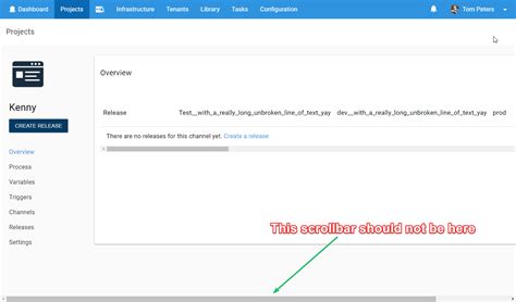 Two Horizontal Scrollbars Appear In Project Dashboard Issue OctopusDeploy Issues GitHub