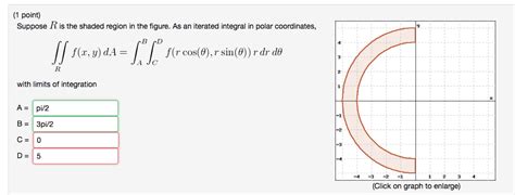 solved 1 point suppose r is the shaded region in the