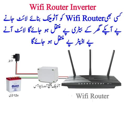 Wifi Router Automatic Inverter Connect With V Battery And Router Adepter System Automatic