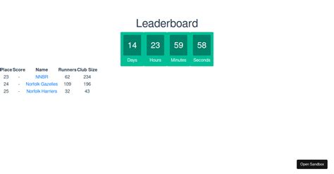 Countdown Timer Example Codesandbox