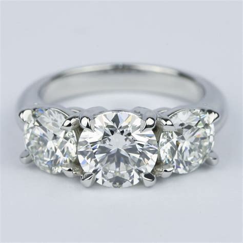 Open Gallery 3 Stone Engagement Ring In Platinum