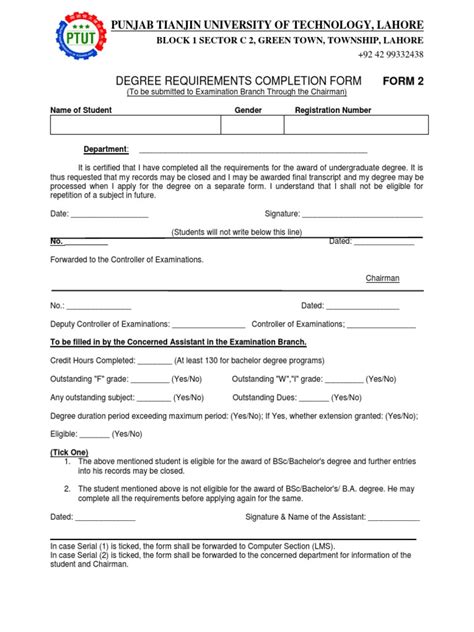 Degree Completion Form Descargar Gratis Pdf Bachelors Degree