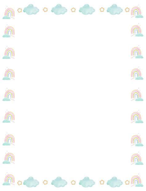 Boho Rainbow Border Frame Watercolor 46647650 Png