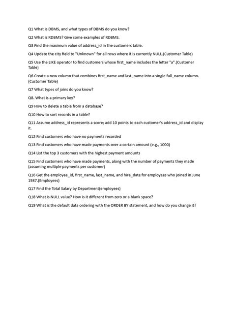 Sql Assignment 1 Pdf