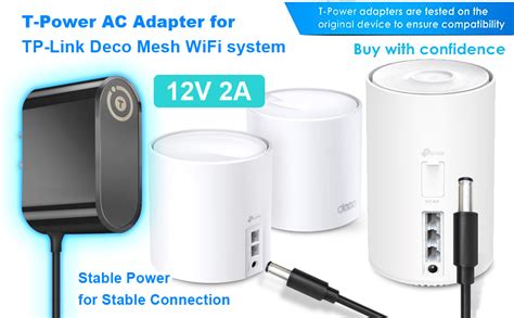 T Power 12v Charger For Tp Link Deco Tri Band Mesh Wifi System S4 M3 M4 M5 M9