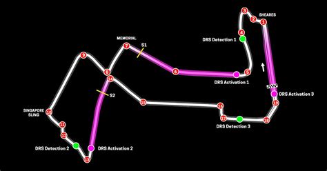 Singapore Gp Layout And Route Marina Bay Street Circuit Map