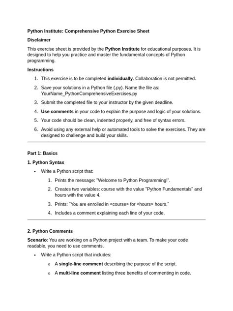 Python Institute Pdf Python Programming Language Data Type