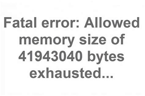 Fatal Error Allowed Memory Size Of — Многостраничный сайт от студии A Vs