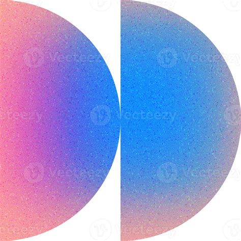 Cool Shape Twin Arcs Meeting Abstract Crescent Split Circle Gradient With Noisy Effect Modern