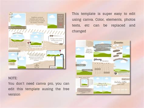 Airbnb Instagram Puzzle Grid Templates Editable Social Media Posts Canva Template Digital